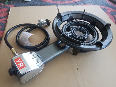 2 Ring Gas Stove Burner Wok with Hose and Regulator Australian Gas ...