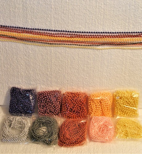 50 yard lot 3mm & 4mm Acrylic String Bead Strands, Garland Multi Color ...