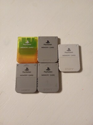 Original Playstation 1 Memory Card Speicherkarte Top Zustand 5 Stück ...