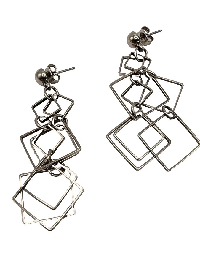 Vintage Modernist Cascading Interlocking Squares Geom… - Gem