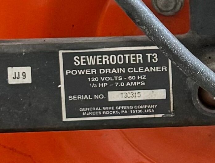 GENERAL SEWER MACHINE SEWEROOTER T-3 " LOCAL PICK UP " | eBay