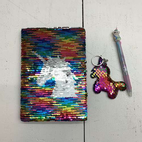 Kids Sequin Unicorn Notebook, Pen, And Keychain | eBay