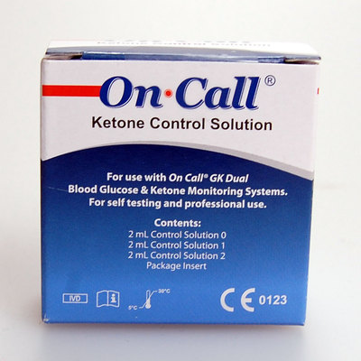 On Call Ketone Control Solution pack for the On Call GK meter ketone ...