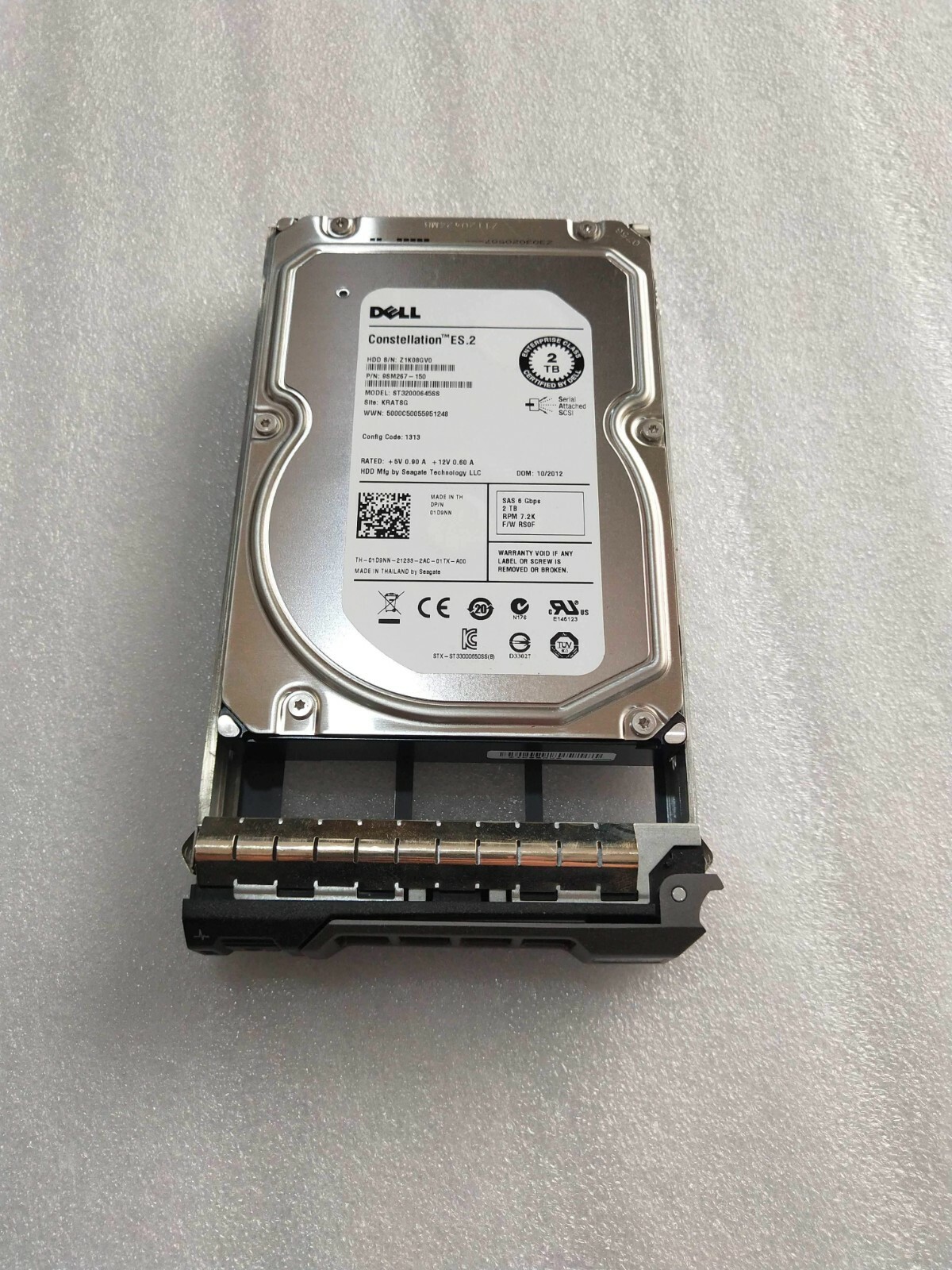 Dell 1D9NN 01D9NN 2TB 7200RPM 6Gb/s 3.5" SAS Hard Drive ST32000645SS | eBay