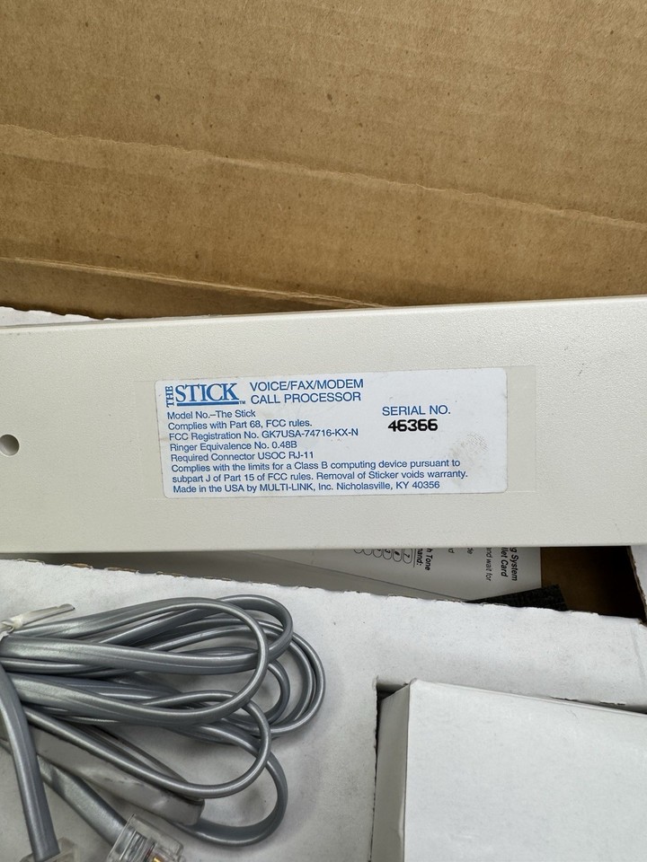 The Stick MULTI-LINK 4 Port Voice Fax Modem Call Processor THE ONE THAT ...