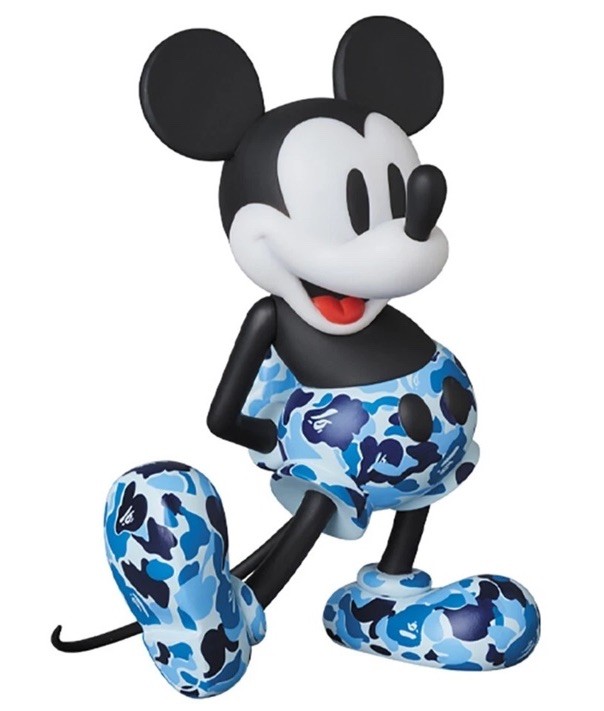 Medicom Toy VCD Mickey Mouse x BAPE A BATHING APE Blue Figure Disney Ltd.
