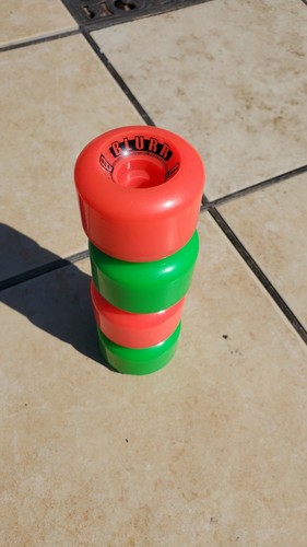Vision Blurr skateboard wheels Multicolor Pink/Green 85a 60mm | eBay