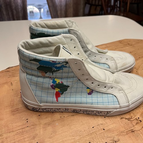 Vans SK8-Hi Reissue x Save Our Planet Collab Classic Shoes World Map ...