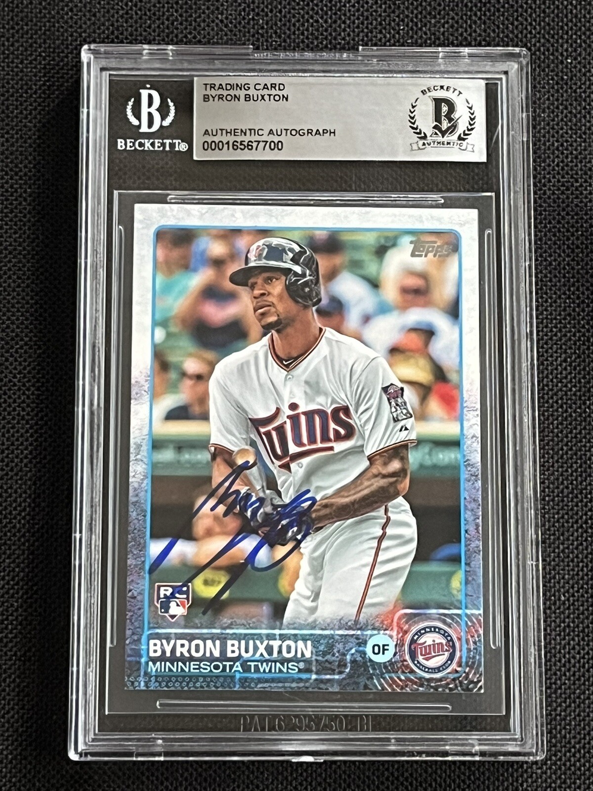 BYRON BUXTON 2015 TOPPS UPDATE ROOKIE SIGNED AUTOGRAPHED CARD BAS ...