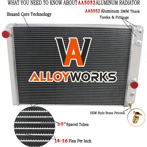 4 Row RADIATOR FOR Chevy Corvette C4 V8 350 5.7L AT 1989-1996 L98 LT1 ...