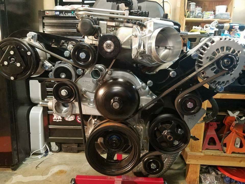 LSA supercharger truck accessory relocation kit & LSS ac kit use fbody ...