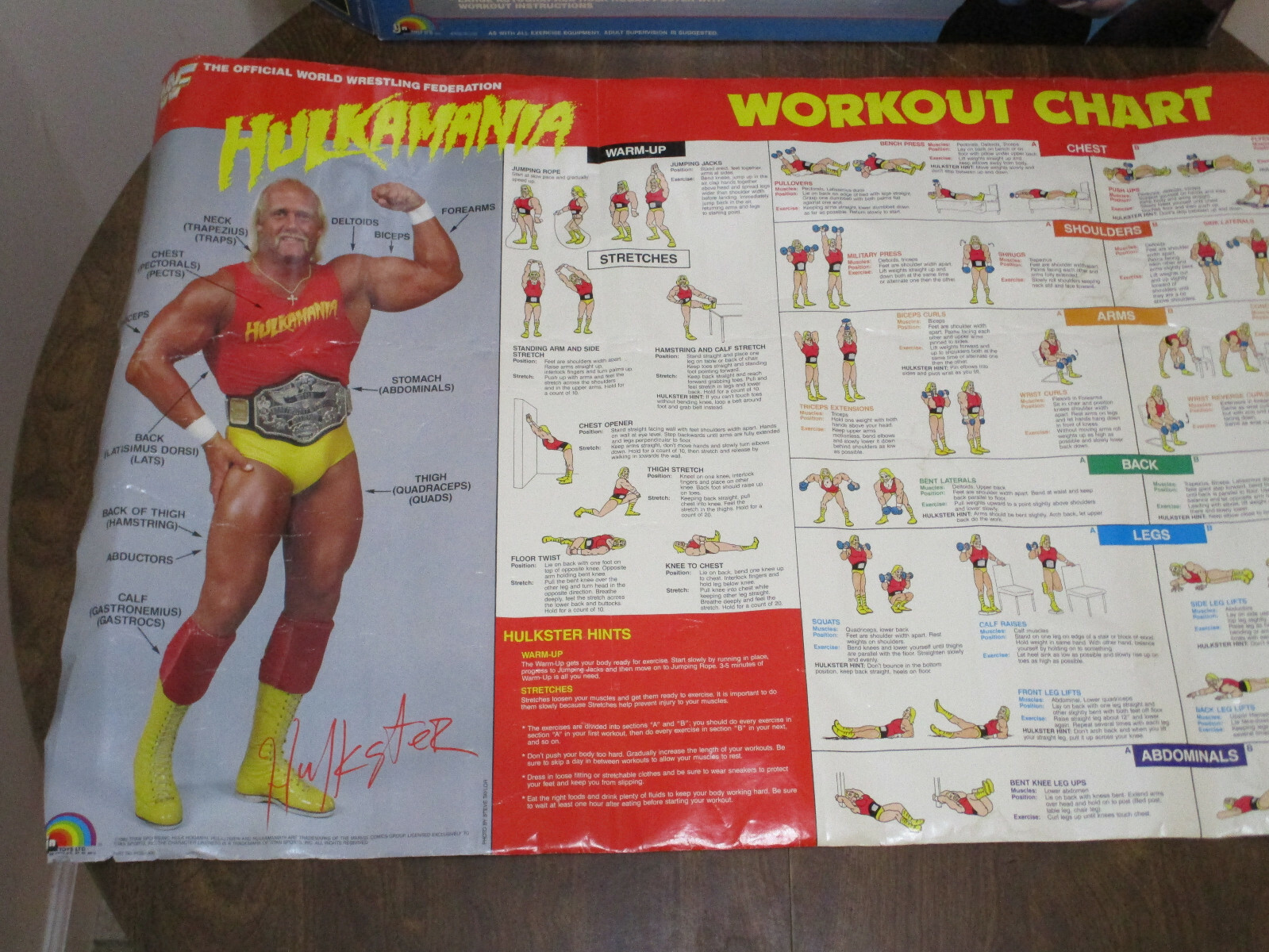 Vintage 1985 Deluxe HULKAMANIA LJN Workout Set WWF Hulk Hogan ...