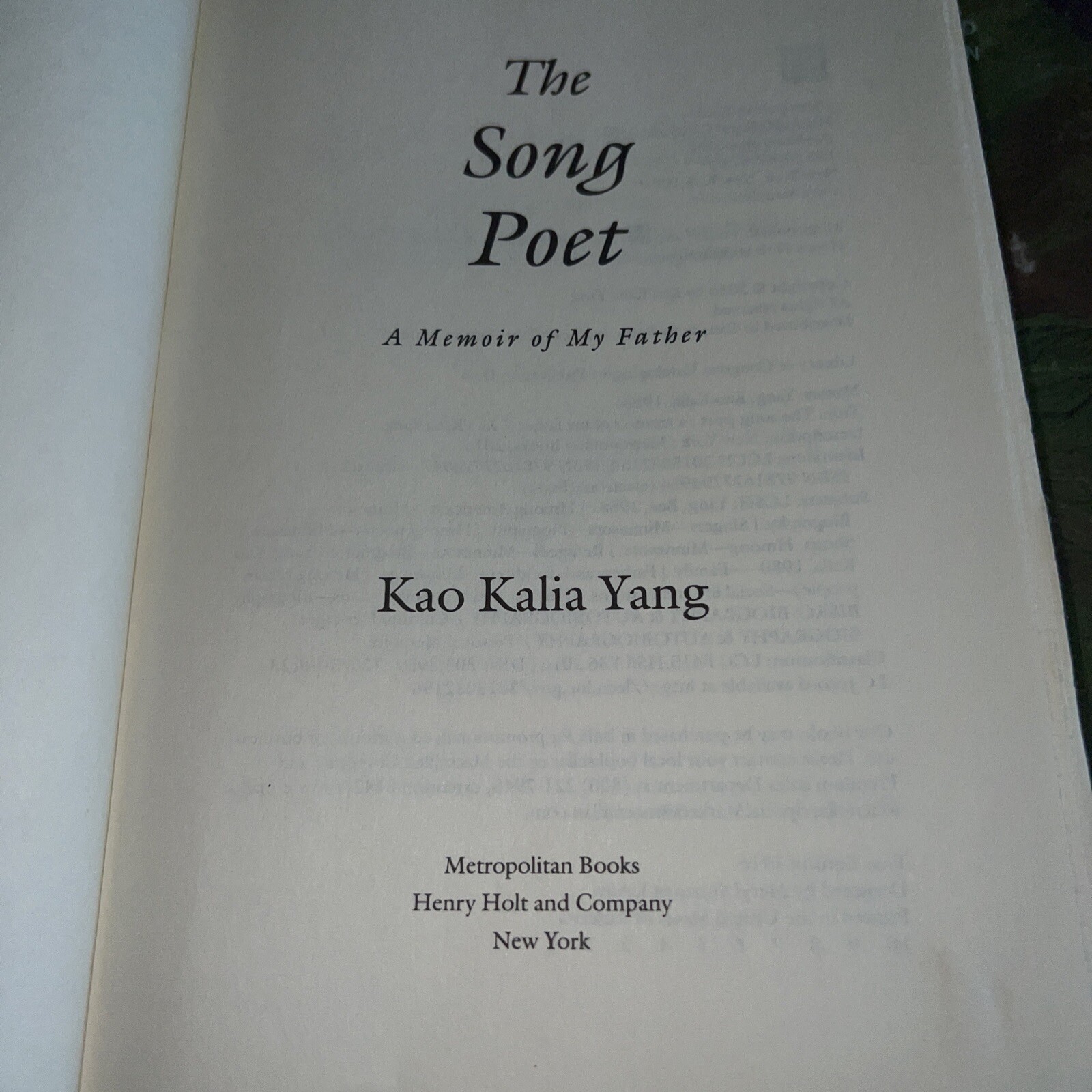 The Song Poet : A Memoir of My Father by Kao Kalia Yang (2016 ...
