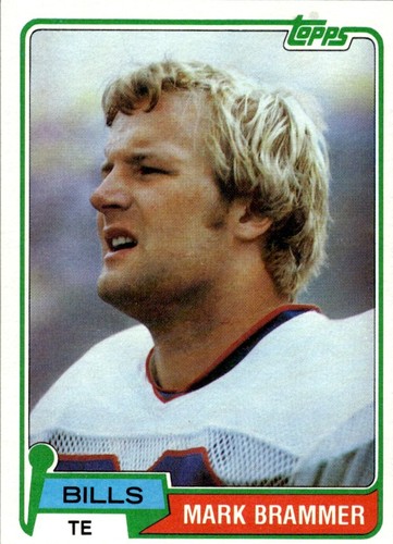 1981 Topps Mark Brammer Rookie Buffalo Bills #283 | eBay