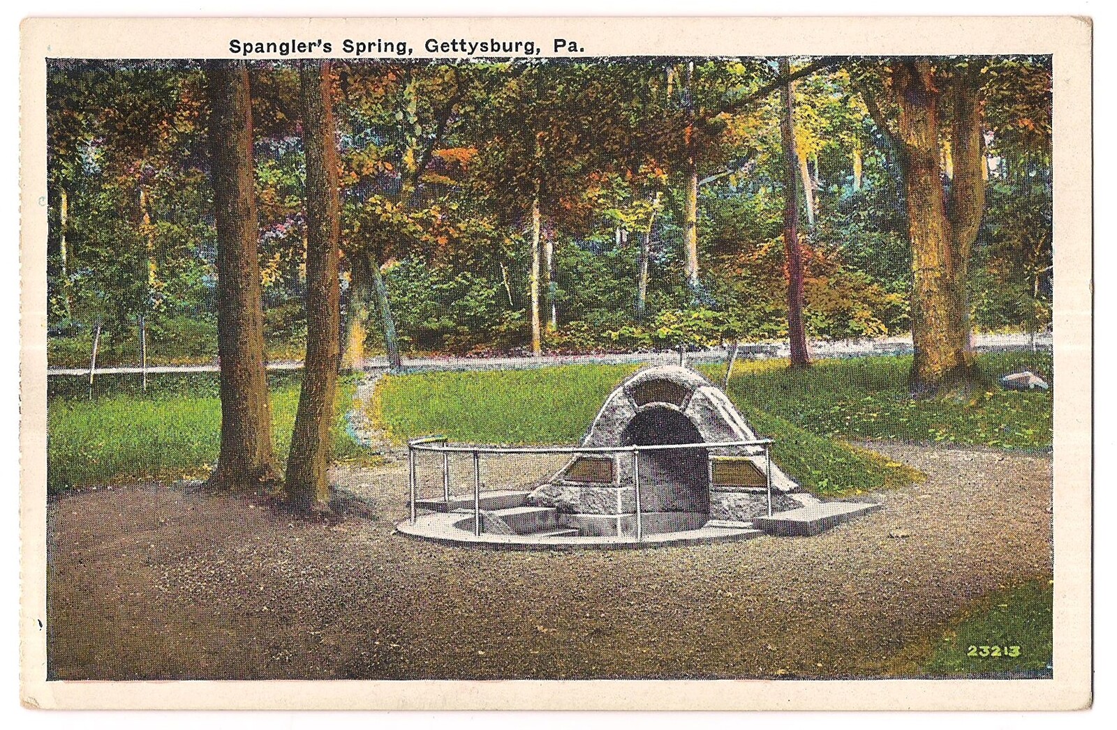 SPANGLER'S SPRING Culp's Hill Granite Gettysburg Pennsylvania Postcard ...