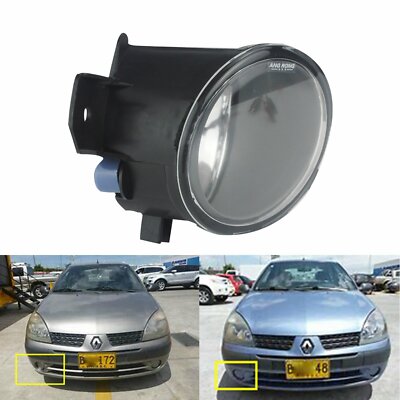 Renault Clio Front Bumper Fog Light Lamp Right Driver Side O/S No Bulb ...