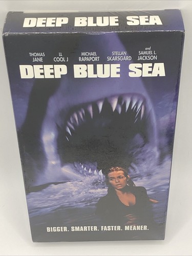 Deep Blue Sea VHS 1999 new sealed watermark LL Cool J, Samuel Jackson ...