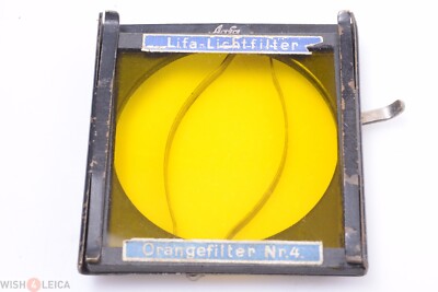 AGFA FILTER LIFA LICHTFILTER 6X6CM 55MM DIAMETER LENS ORANGE NR.4 ...