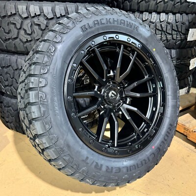 5) 20x9 Fuel D679 Rebel Black Wheels Rims 32" AT Tires 5x5 Jeep ...