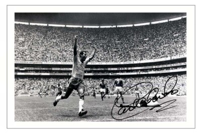 CARLOS ALBERTO Signed Autograph PHOTO Signature Gift Print BRAZIL ...