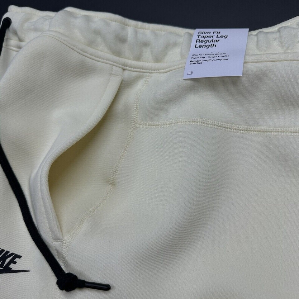 Nike NSW Tech Fleece ‘Coconut Milk/Black’ Joggers Men’s Sizes FB8002 ...