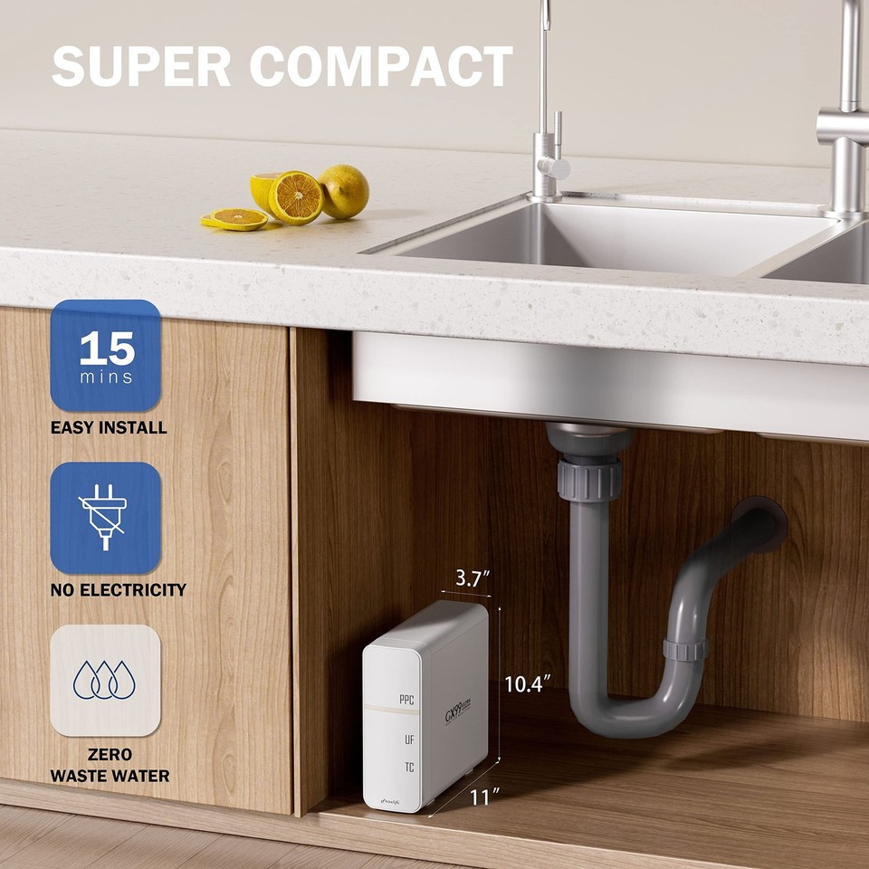 Frizzlife GX99 Water Purification Unit - 0.01 Micron Ultra Filtration ...