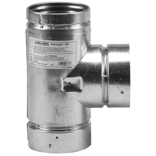 SELKIRK VP Pellet Pipe Type L Insulated Stove Pipe Tee & Cap 243100 ...