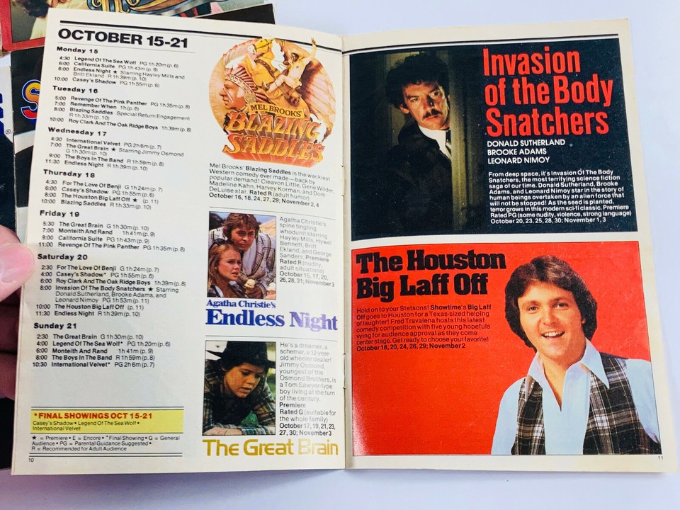 Lot (x9) TV Guide Showtime Schedule Magazines 1970's NICE movies hbo | eBay