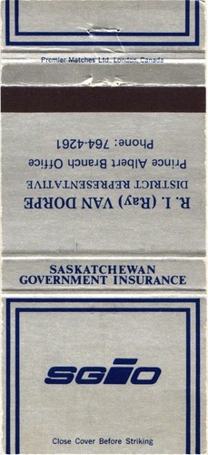 SGIO, Saskatchewan Government Insurance, Prince Albert, Vintage ...