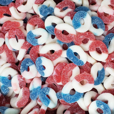Red, White, and Blue Gummy Rings , by NY Candies - Premium Quality ...