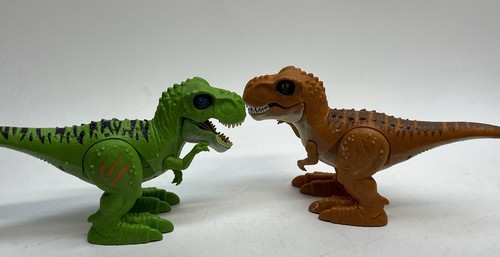 Lot Of 2 Toy Dinosaur Moves ZURU Robo Alive T-Rex Robotic Pet Sounds 12 ...