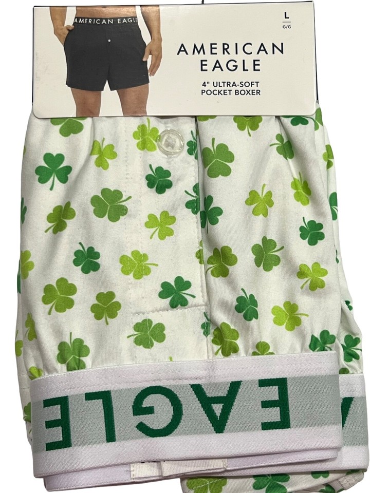 NWT AMERICAN EAGLE Ultra Soft Pocket Boxer Sz XS-S-M-L-XL Green ...