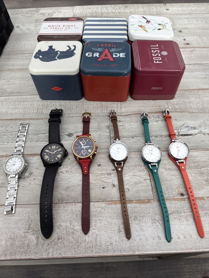Fossil Women's Watch Ladies Lot of 7 With Boxes | eBay
