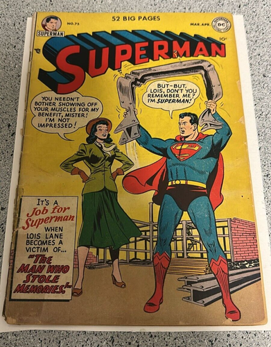 Superman #75 DC Comic Book - 1952 GD- 1st Prankster App. Low Grade | eBay