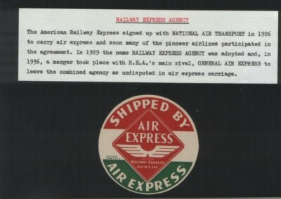 Airline luggage label Air-Express of Railway Express #559 | eBay