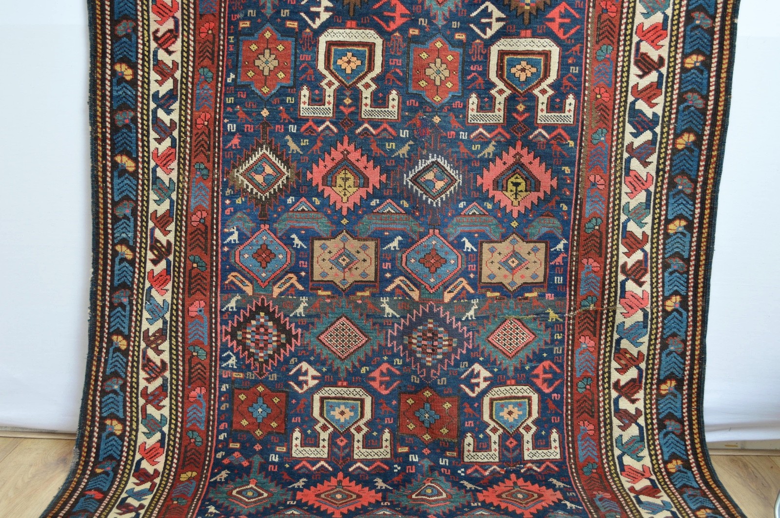 BEAUTIFUL ANTIQUE CAUCASIAN SHIRVAN RUG MUSIC FOR THE EYES COLORS kazak ...