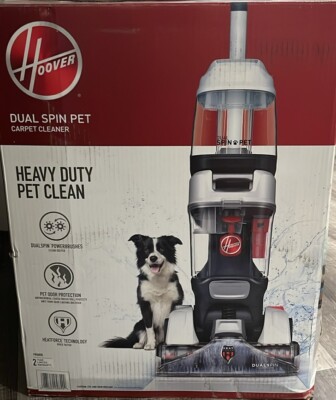 Hoover Dual Spin Pet Upright Heavy Duty Carpet Cleaner Machine - White ...