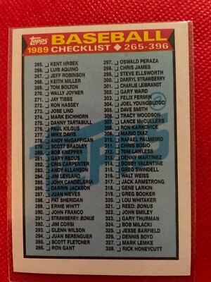 1989 TOPPS CHECKLIST #378 | eBay