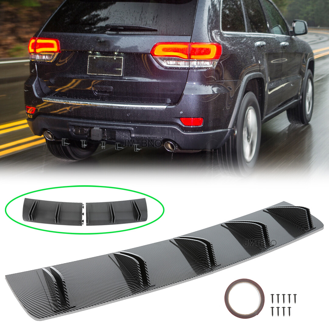 Rear Bumper Lip Diffuser Shark 5-Fins Spoiler Splitter For Jeep Grand ...