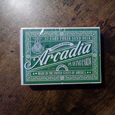 Arcadia Harmony Back Green Unmarked Edition Playing Cards New Sealed ...