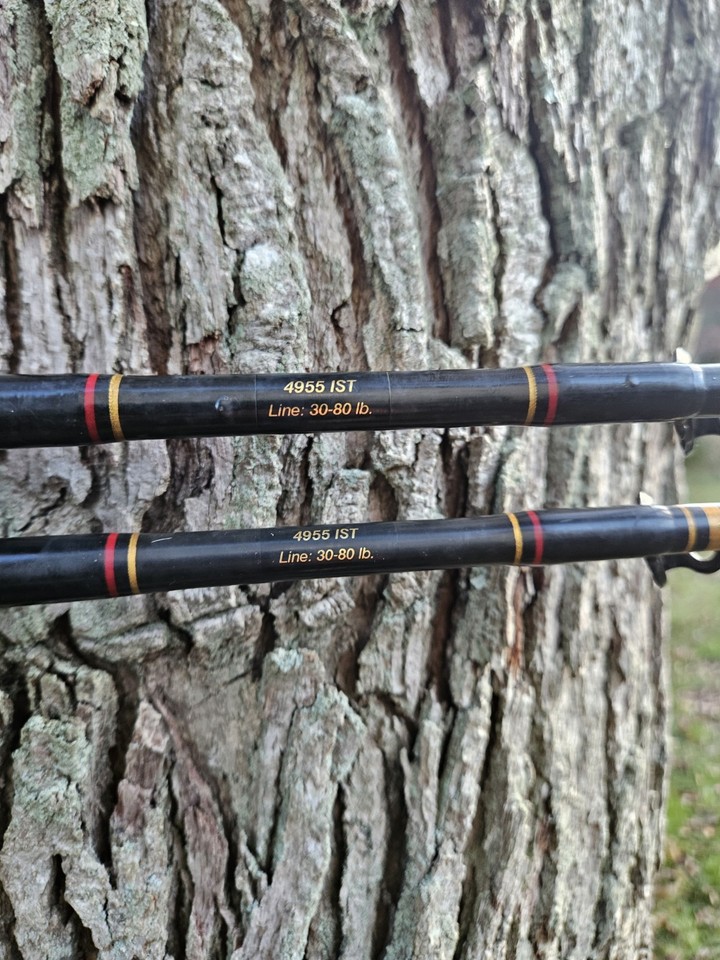 2 PENN FORMULA TROLLING RODS 4955 IST 30-80LB Aftco Rollers 5.5ft TUNA ...