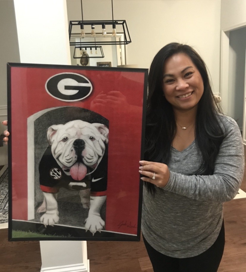 georgia bulldogs Uga mascot drawing artwork | eBay