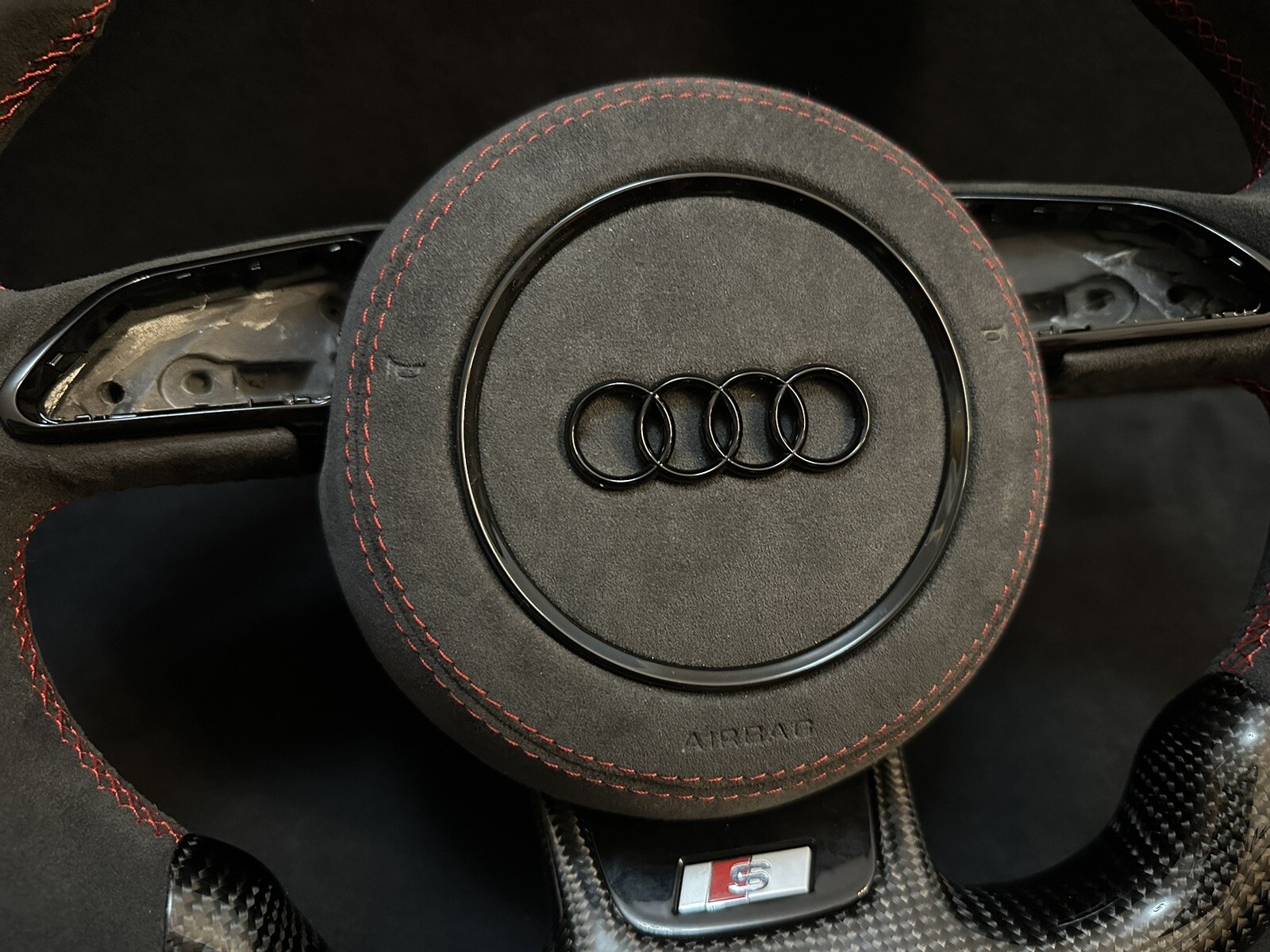 Audi Steering Wheel 8V PFL RS3 S3 S4 S5 RS5 RS6 Carbon Fibre Alcantara ...