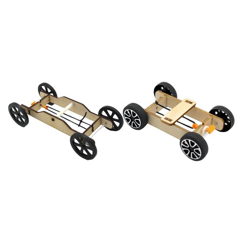 2-4pack Wood DIY Car Model Kits Physics Science Cognitive Toys 17cmx7 ...