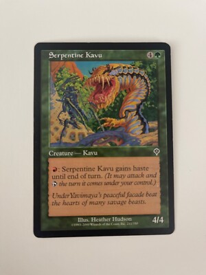 MTG Magic The Gathering Card Serpentine Kavu Creature Kavu Green ...