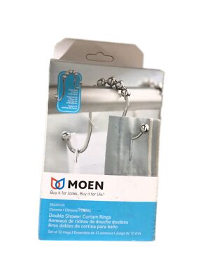 MOEN Shower Curtain Rings in Chrome 12-Pack SR2201CH | eBay