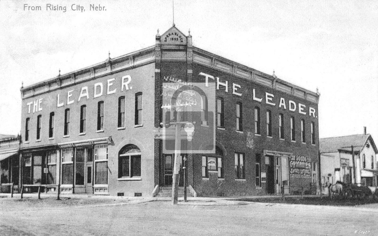 The Leader General Store Opera Block Rising City Nebraska NE Reprint ...