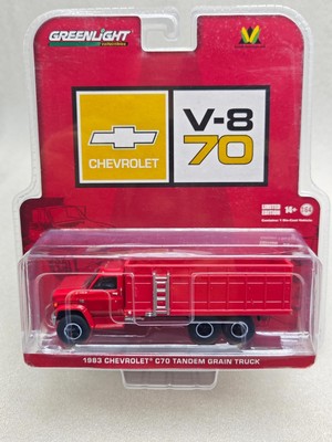 Greenlight 1:64 1983 Chevrolet C70 Tandem Grain Truck Red Collector Car ...