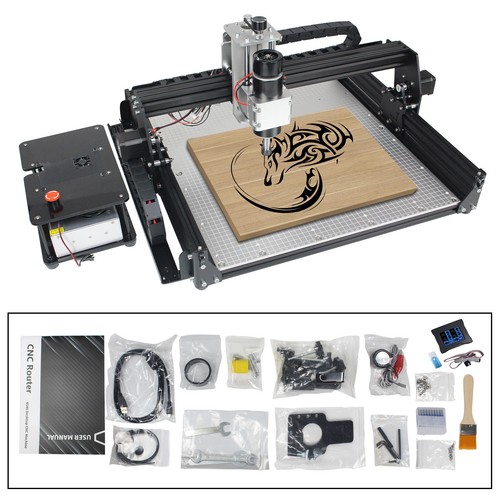【US】4540 GRBL DIY CNC Router Aluminum Table Laser Engraving 500W ...