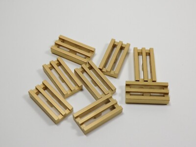 LEGO 8 Metallic Gold 1x2 Modified Grille Plates Q11 | eBay